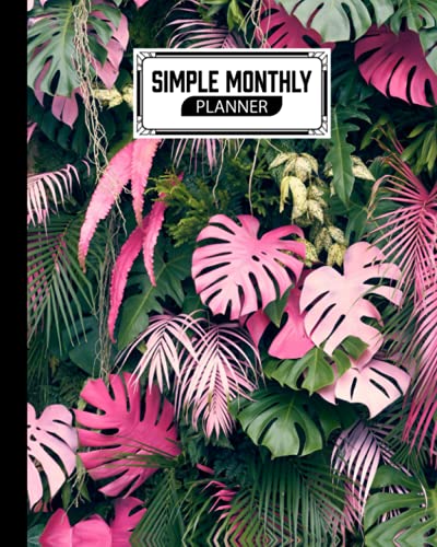 Simple Monthly Planners: Monstera Simple Monthly Planners, Pretty ...