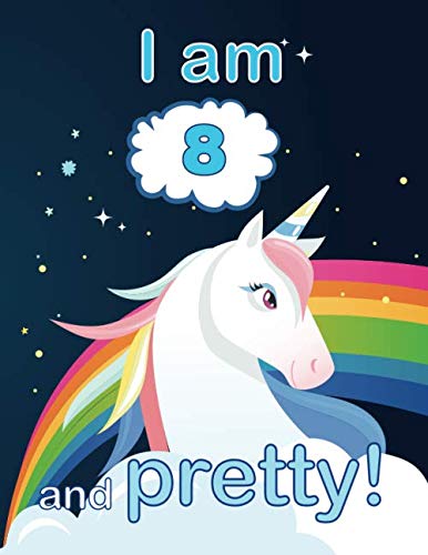 I am 8 and pretty! notebook, Diary for sketch, pretty girls, Birthday ...