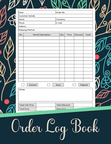 Order Log Book: Stylish Sales Order Tracker, Customer Order Record Book ...