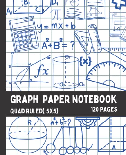 Graph Paper Notebook: Quad Ruled Notebook (5x5) - 120 pages: Grid Paper ...