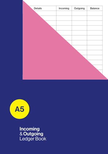 A5 Incoming and Outgoing Ledger Book: Small Format Accounting ...