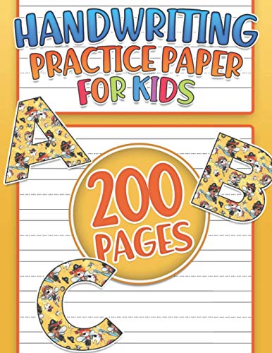 Handwriting Practice Paper For Kids: Workbook For Preschool ...
