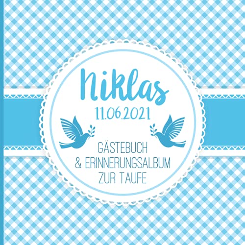 Niklas - Gästebuch & Erinnerungsalbum zur Taufe: Personalisiertes ...