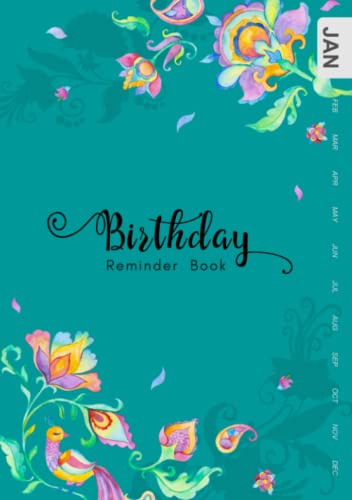 Birthday Reminder Book: B5 Medium Notebook for Recording Birthdays and ...