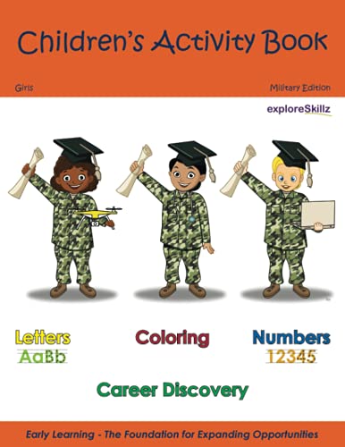 Children's Activity Book - Military Edition Girls: Early Childhood ...