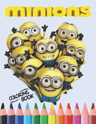 Minions Coloring Book: 99+ GIANT Pages with Premium outline images with ...