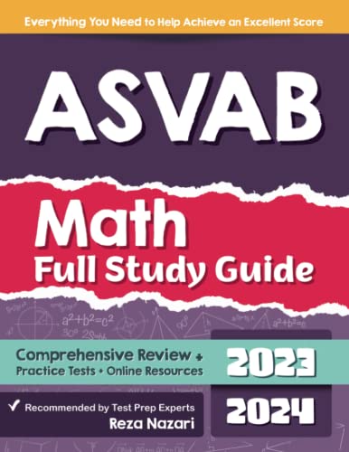 ASVAB Math Full Study Guide: Comprehensive Review + Practice Tests ...