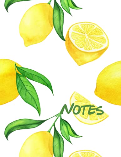 Lemon Notes: 8.5 x 11, 120 Pages, Notebook, Journal and Make Lists for ...