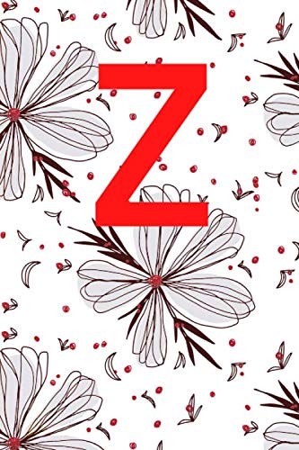 Z, Cute Initial Monogram: Letter Z College Ruled Notebook. Pretty ...