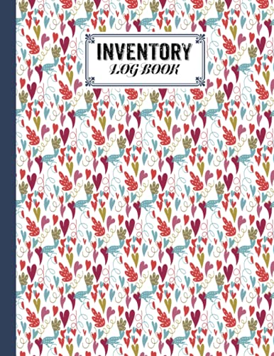 Inventory Log Book: Premium hearts Cover Inventory Log Book, Inventory ...