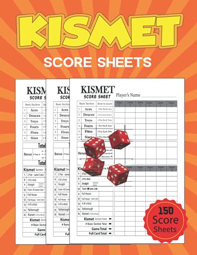 Kismet Score Sheets: Kismet Score Sheets: 150 Large Score Pads for ...