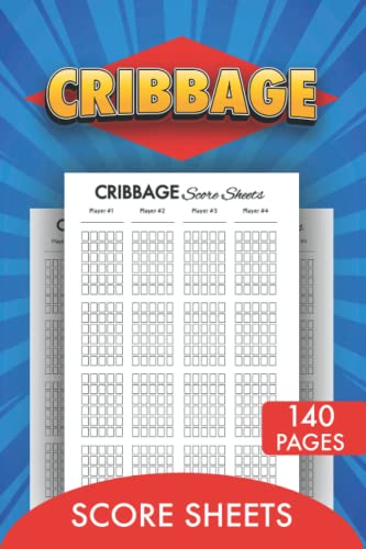 Cribbage Score Sheets: 140 Cribbage Score Cards For Scorekeeping | Cribbage Score Pads With Size ...