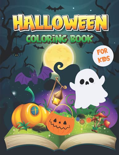 Halloween Coloring Book For Kids: Halloween Designs Including Witches ...