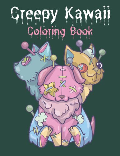Creepy Kawaii Coloring Book: Cute Horror Spooky Gothic Coloring Pages ...