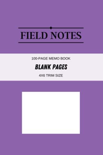 Field Notes: Blank/Unlined Pages | 4X6 Size | Surveying Note Pocket ...