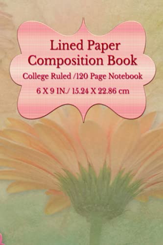 Lined Paper Composition Book: College Ruled/120 Page Notebook/ 6 x 9 IN ...