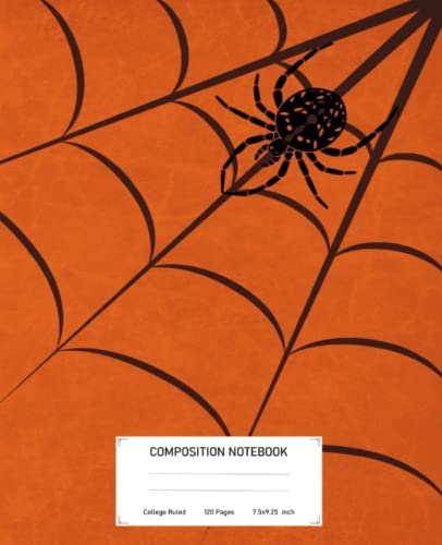 Spider composition notebook: Spider Themed Notebook With College Ruled ...