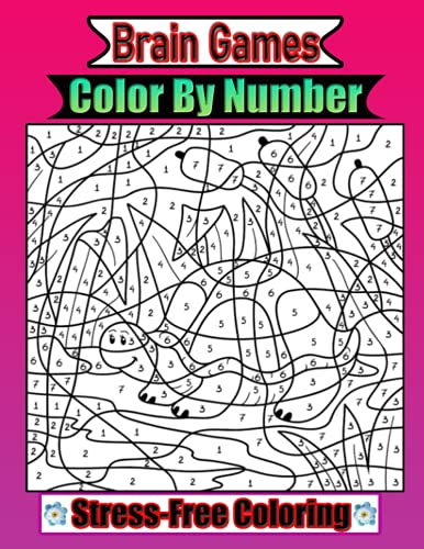 Brain Games Color by number stress-Free Coloring: An Exciting Coloring ...