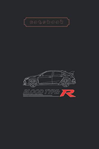 Notebook: Blood Type Rports Car Cover Arts with Professional Design ...
