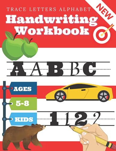 Trace Letters Alphabet Handwriting Workbook for Kids: Practice Pages ...