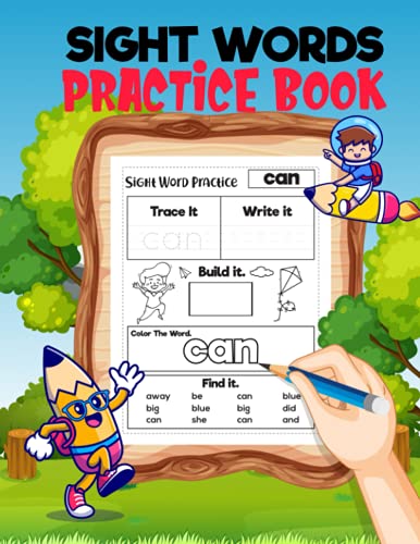 Sight Words Practice Book: Sight Word Practice | Trace it | Write it ...