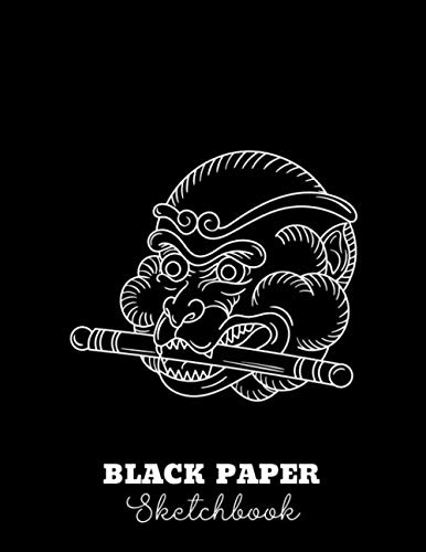 Black Paper Sketchbook: Blank Black Paper For Sketching Drawing ...