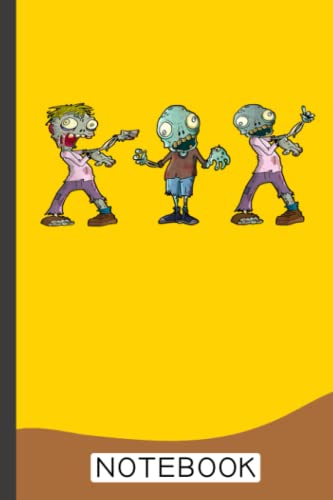 Funny Zombies Notebook: Lined Ruled Student Scary Horror Monster ...