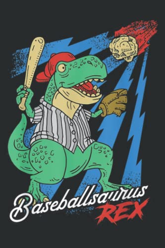Baseballsaurus T-Rex Dinosaur Playing Baseball Dino Sports: Daily ...