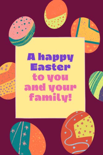 Easter Notebook: Easter Egg Themed College Ruled Notebook. 120 Pages ...