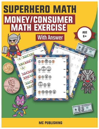 Superhero Math - Money/Consumer Math Exercise for Age 6+: Count Money ...