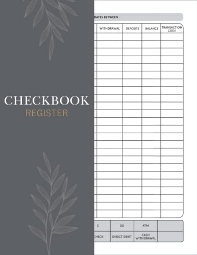 Checkbook Register: Checking Account Balance Logbook, Personal Business ...
