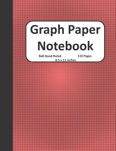 Graph Paper Notebook: science and math Quad Ruled 8x8 Notebook by Cyrus ...