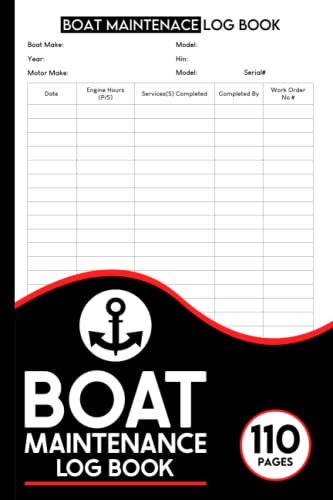 Boat Maintenance Log Book: Sailing Log Book To Record Boat Maintenance ...