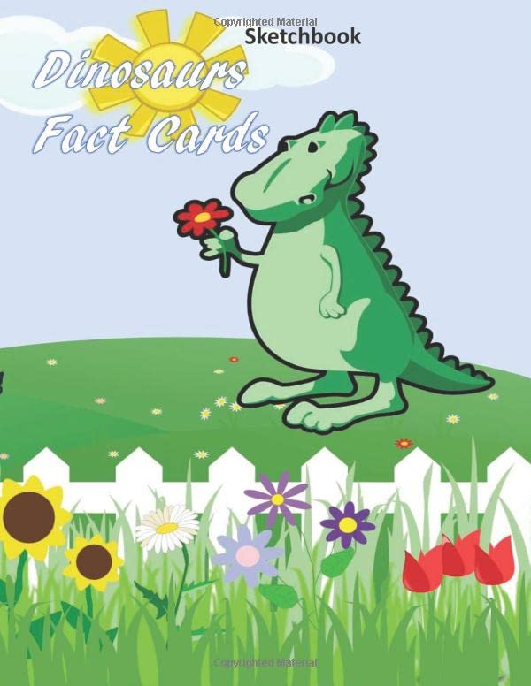 Sketchbook For Kids: Dinosaurs Fact Cards: Large (8.5 x 11 inches ...