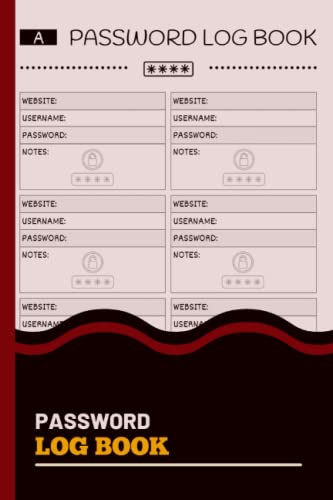 Password Log Book: Alphabetical Password Organizer With 105 ...