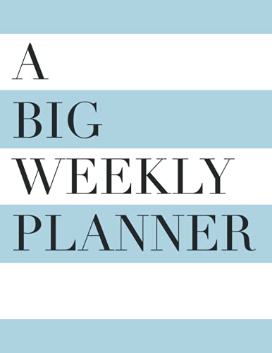 A Big Weekly Planner: A Big Size 52 Week Planner | Minimalist Planner ...
