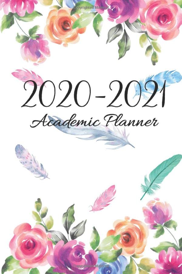 2020-2021 Academic Planner: Roses Vintage Watercolor Cover - Pocket ...