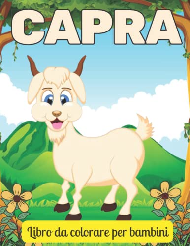 Capra Libro da colorare per bambini: Libro da colorare di capra ...