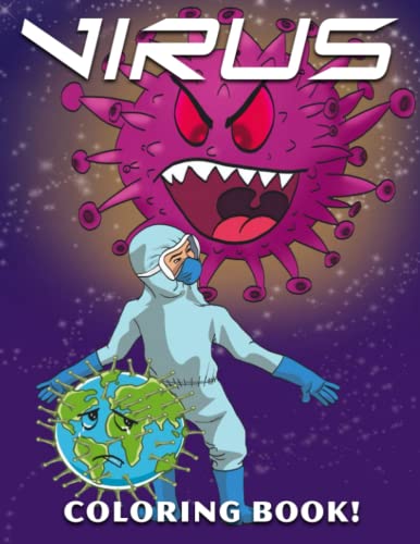 Virus Coloring Book: A Stress Relief Collection Of Painting Pages For ...
