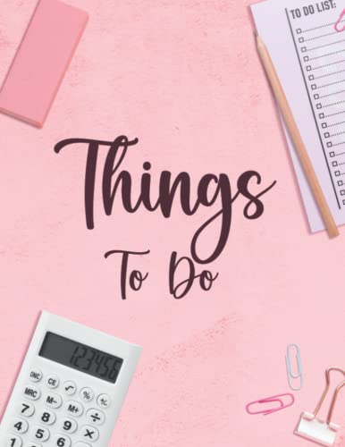 Things To Do List Matte Soft Cover Notebook: 110 Pages of Things to Do ...