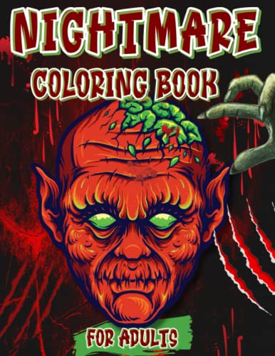 Nightmare Coloring Book: Horror Coloring Book For Adults And Teens ...