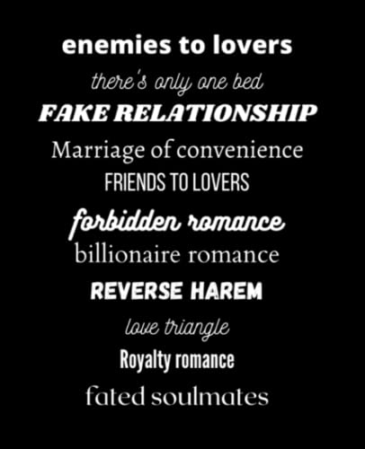 Romance Novel Tropes Notebook: College Ruled Lined Paper Notebook ...
