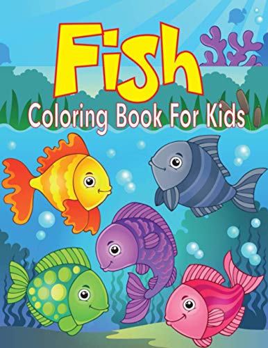 Fish Coloring Book For Kids: Cute Fish and Sea Life! Fun Coloring Books ...