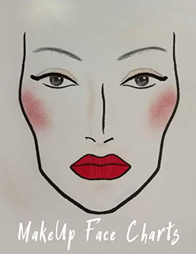 MakeUp Face Charts Notebook: 48 Face charts for makeup artists blank ...