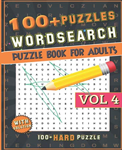 100+ Hard Word Search Puzzle Book for Adults: VOL 4 - Word Search for ...