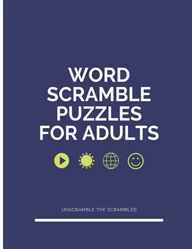 Word Scramble Puzzles for Adults: Unscramble the Scrambled, Jumble Word ...