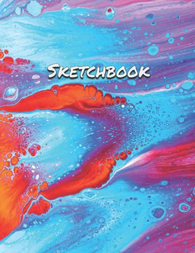 Sketchbook: Brilliant Abstract Painting Design - 120 Blank White Pages ...