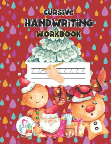 Cursive Handwriting Workbook: Christmas Themed Cursive for beginners ...
