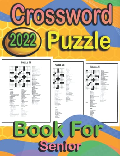 2022 Crossword Puzzle Books For Senior: Large-print, Crossword Book For ...