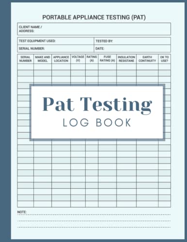 Pat Testing And Inspection Book: Portable Appliance Testing of ...
